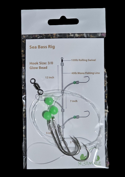 Sea Bass Rig Bottom Fishing Rig Hi-Lo 3 Hooks | M3Tackle