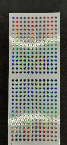 15mm Silver Reflective 2D Flat Stick-On Fishing Lure Eyes Tackle Craft ...